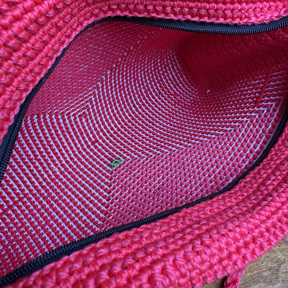 Vintage Plastic Canvas Kit Needle Point Crossbody Bag Red Floral | eBay