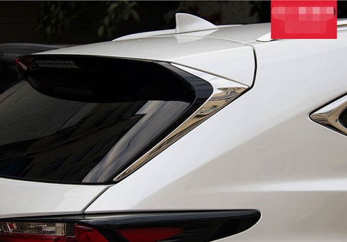Steel Chrome Rear Window Spoiler Triangle Cover For Lexus NX 200t 300h ...
