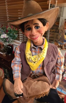 Professional Wood Carved Ventriloquist Dummy Doll Puppet Figure W/Bonus ...