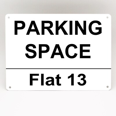 PARKING SPACE METAL SIGN PERSONALISED CUSTOM DRIVEWAY KEEP CLEAR | eBay UK
