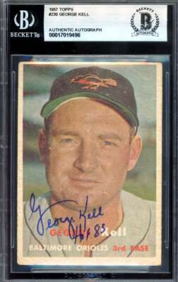 George Kell Beckett BAS Signed 1957 Topps Autograph | eBay