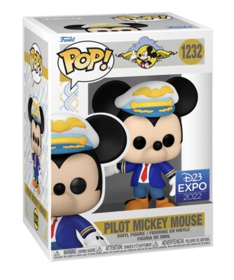 Funko Pop Pilot Mickey Mouse D23 Exclusive Presale + Protector | eBay
