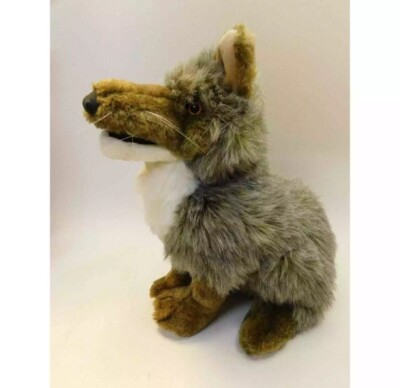 FOLKMANIS Large Plush Hand Puppet Coyote Full Body 17” Realistic ...