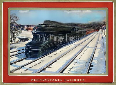 Pennsylvania Railroad S1 Bullet Steam Locomotive Art Print 1940 | eBay