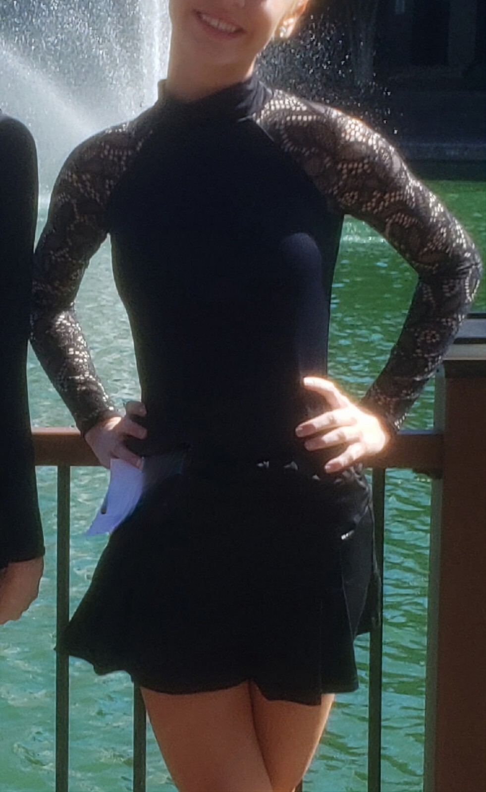 Balera lace long sleeve leotard - Gem