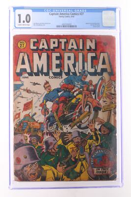 Captain America Comics #27 - Timely Comics 1943 CGC 1.0 Human Torch ...