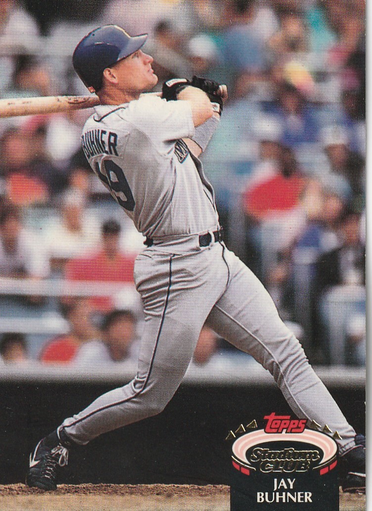 FREE SHIPPING-MINT-1992 Topps Stadium Club Jay Buhner #213 MARINERS ...