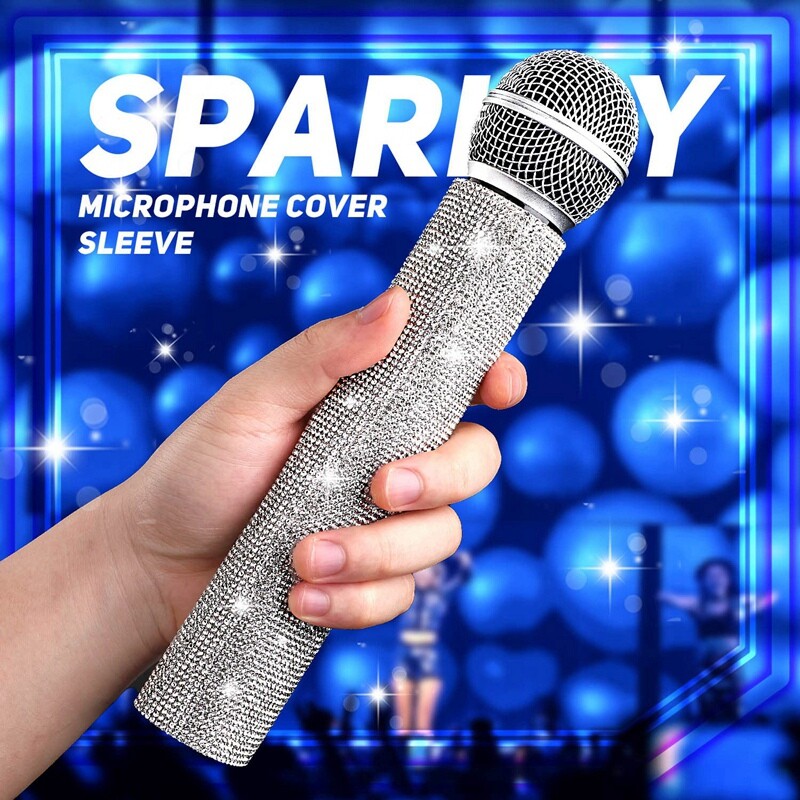Mic Handle Cover for Party& Show,for Most Wireless Microphones Silver ...