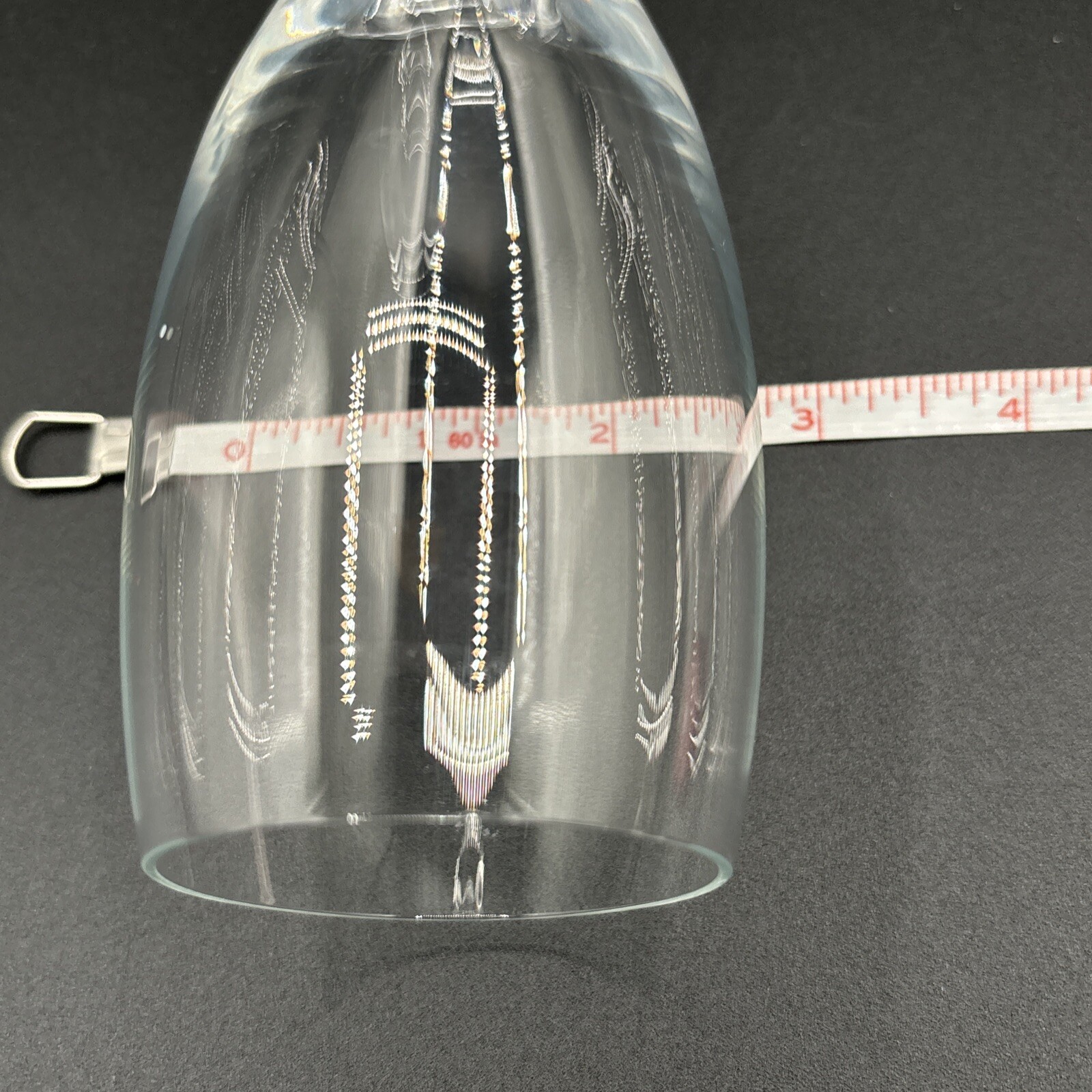 DOM PERIGNON Crystal Champagne Flute Glass Acid Etched Signed 9 1/8 ...