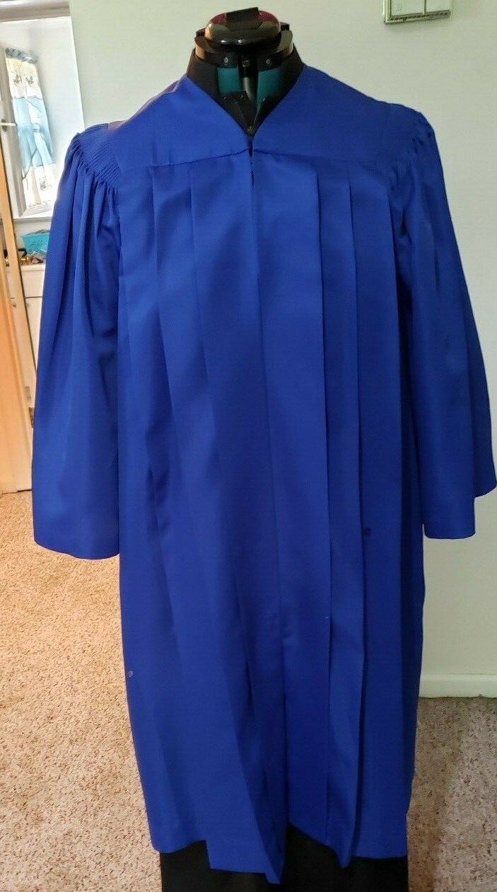 COLLEGIATE CAP & GOWN CO CHOIR GOWN ROBE ROYAL BLUE LENGTH 44" | eBay