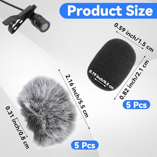 10 PCS Furry Microphone Cover & Foam Mic Covers for Microphones ...