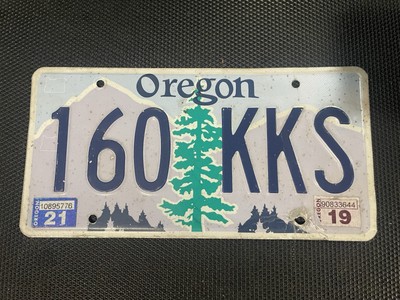 OREGON LICENSE PLATE 160 KKS 2019 2021 | eBay