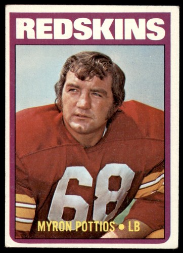 1972 Topps Myron Pottios Washington Redskins #243 VG/EX | eBay