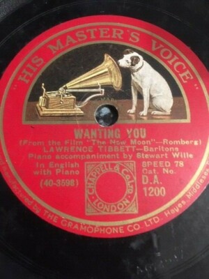 1931 LAWRENCE TIBBETT 10" 78 - WANTING YOU / LOVER COME BACK TO ME ...