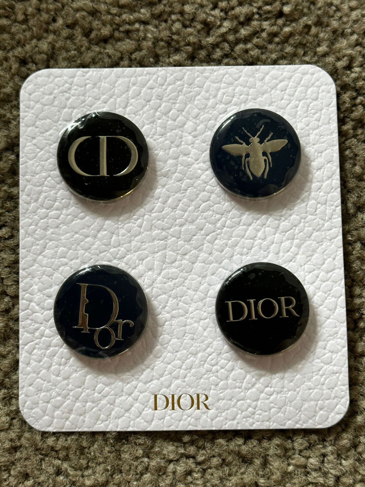 GWP Christian Dior Set of 4 Exclusive pin set badge collectable SEALED ...