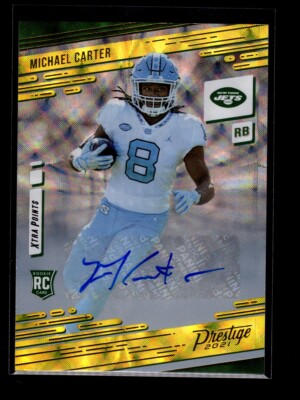 2021 Prestige Michael Carter Autograph Rookie Card RC Gold Xtra Points ...