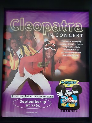 Cleopatra Rare Original Disney Channel Concert Promo Poster Ad Framed ...