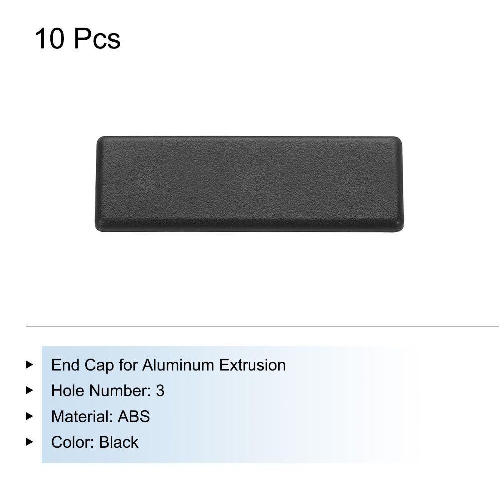 10pcs D7.2mm Rectangle Aluminum Extrusion End Cap 30*90mm Tubing End ...