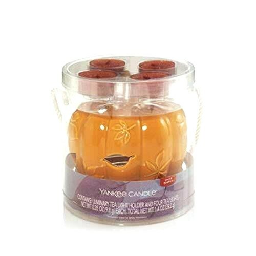 YANKEE CANDLE Tea Light Holder Fall LUMINARY Spiced PUMPKIN Fragrance ...