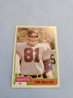 TOM MULLADY 1981 TOPPS #417 GIANTS TE | eBay