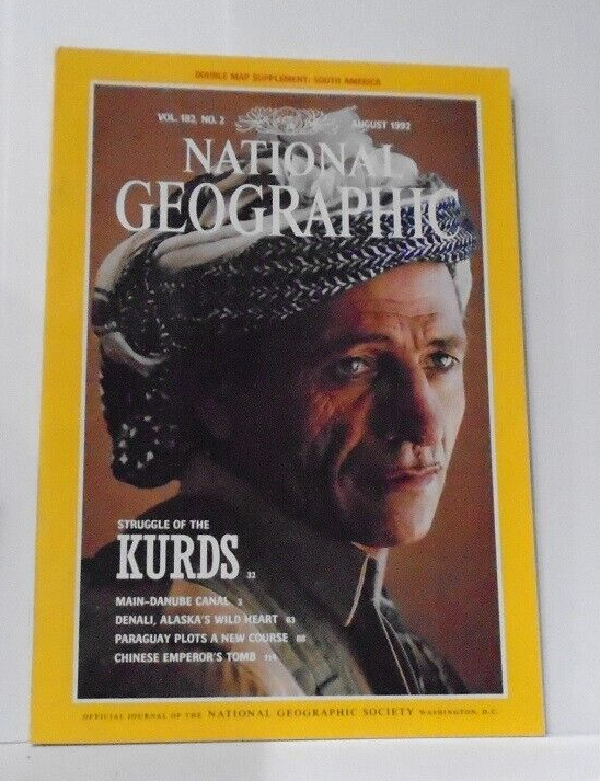 NATIONAL GEOGRAPHIC MAGAZINE - AUGUST 1992 KURDS DANUBE CANAL PARAGUAY ...