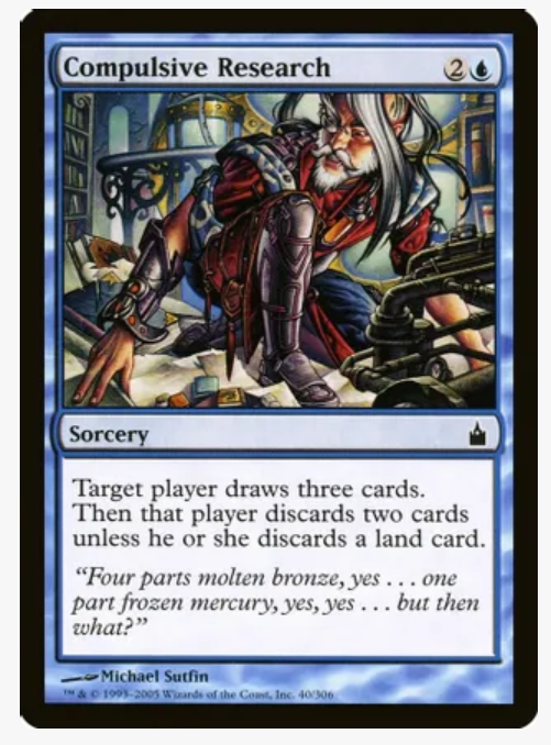 Magic the Gathering Compulsive Research (x4) PLAYSET Ravnica: City of ...