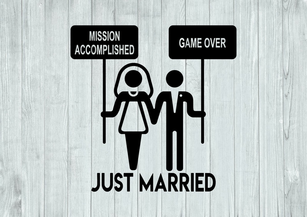 Game Over Logo Wedding