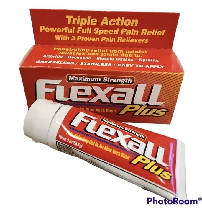 2 Flexall Plus MAXIMUM Strength Pain Relieving GEL 2oz Each for sale ...