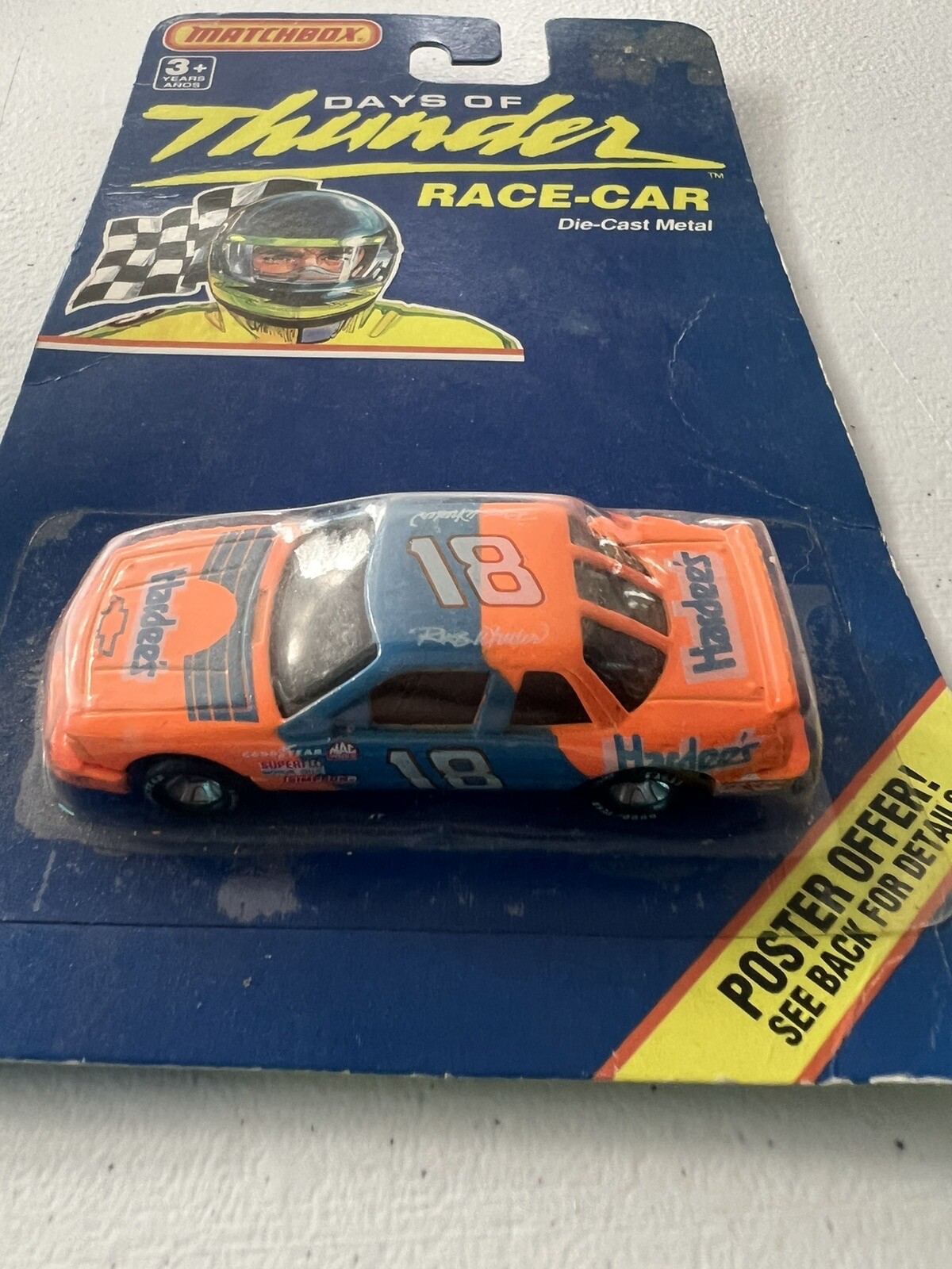 Days of thunder Matchbox 1990 Hardees 18 Car 1/64 Russ Wheelers Chevy ...