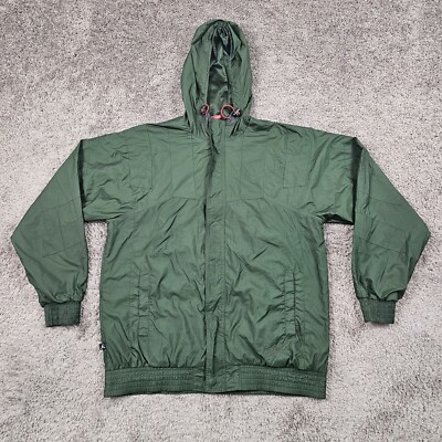 Nike Jordan Flight Jacket Mens XL Green Track Full Zip Pockets Hooded ...