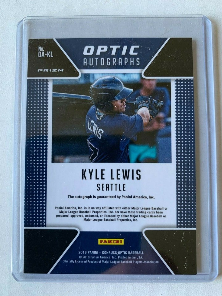 Kyle Lewis 2018 Donruss Optic Optic Autographs Auto Prizm Seattle ...
