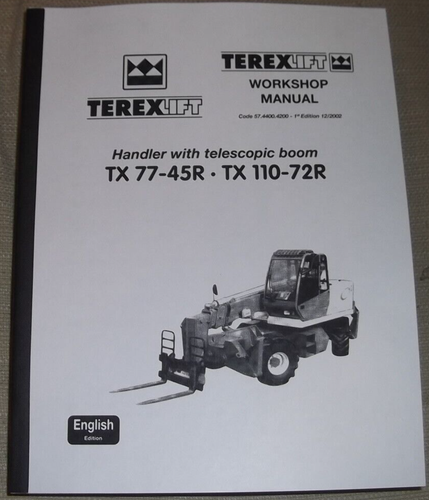 TEREX TX 77-45R 110-72R TELESCOPIC BOOM TELEHANDLER SERVICE WORKSHOP ...