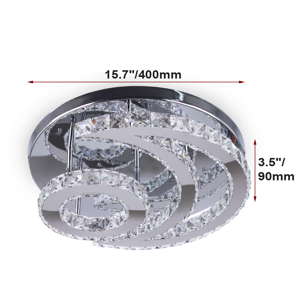 Modern Crystal Ceiling Lights LED Crystal Chandelier Light Fixture ...