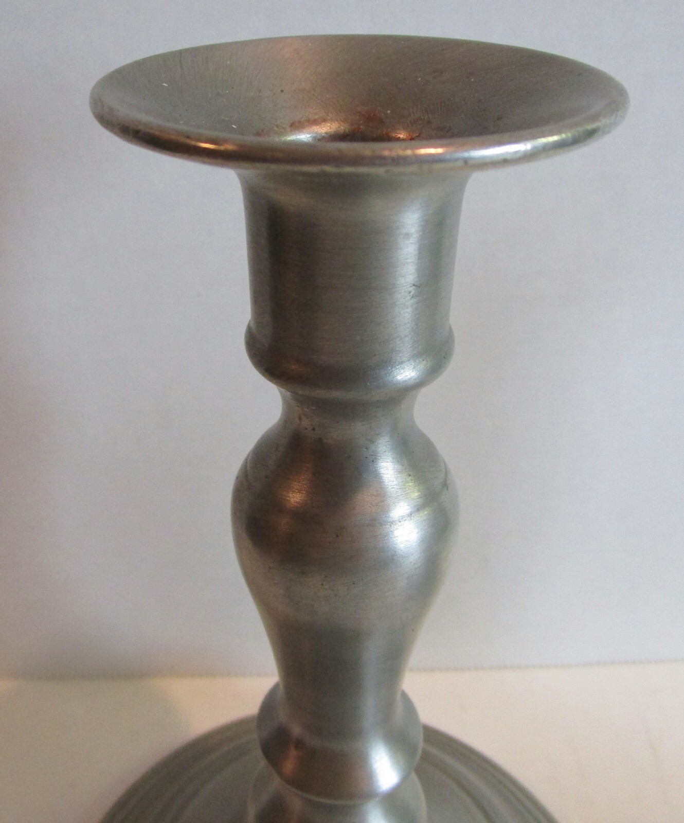 Vintage Colonial Country Pair Of Pewter Candlesticks Jay T. Stauffer ...
