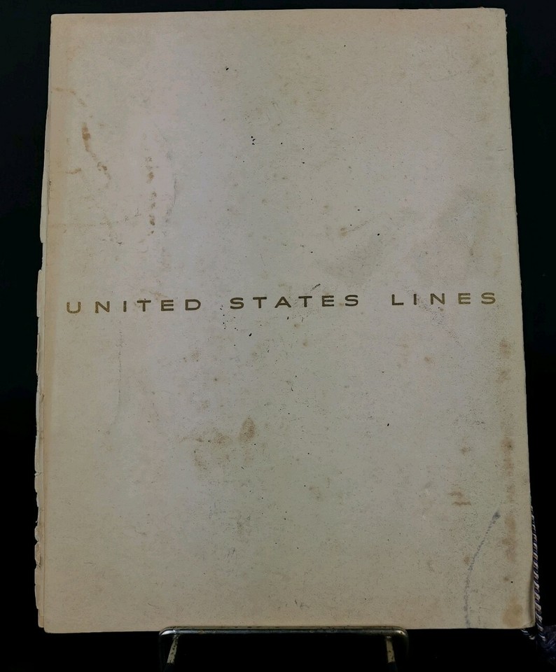 Menu United States Lines Gala Diner October 1965 | eBay