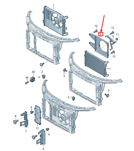 2012 VW POLO RADIATOR FAN / COOLING FAN MOTOR 6R0121207 / 6R0121217A ...