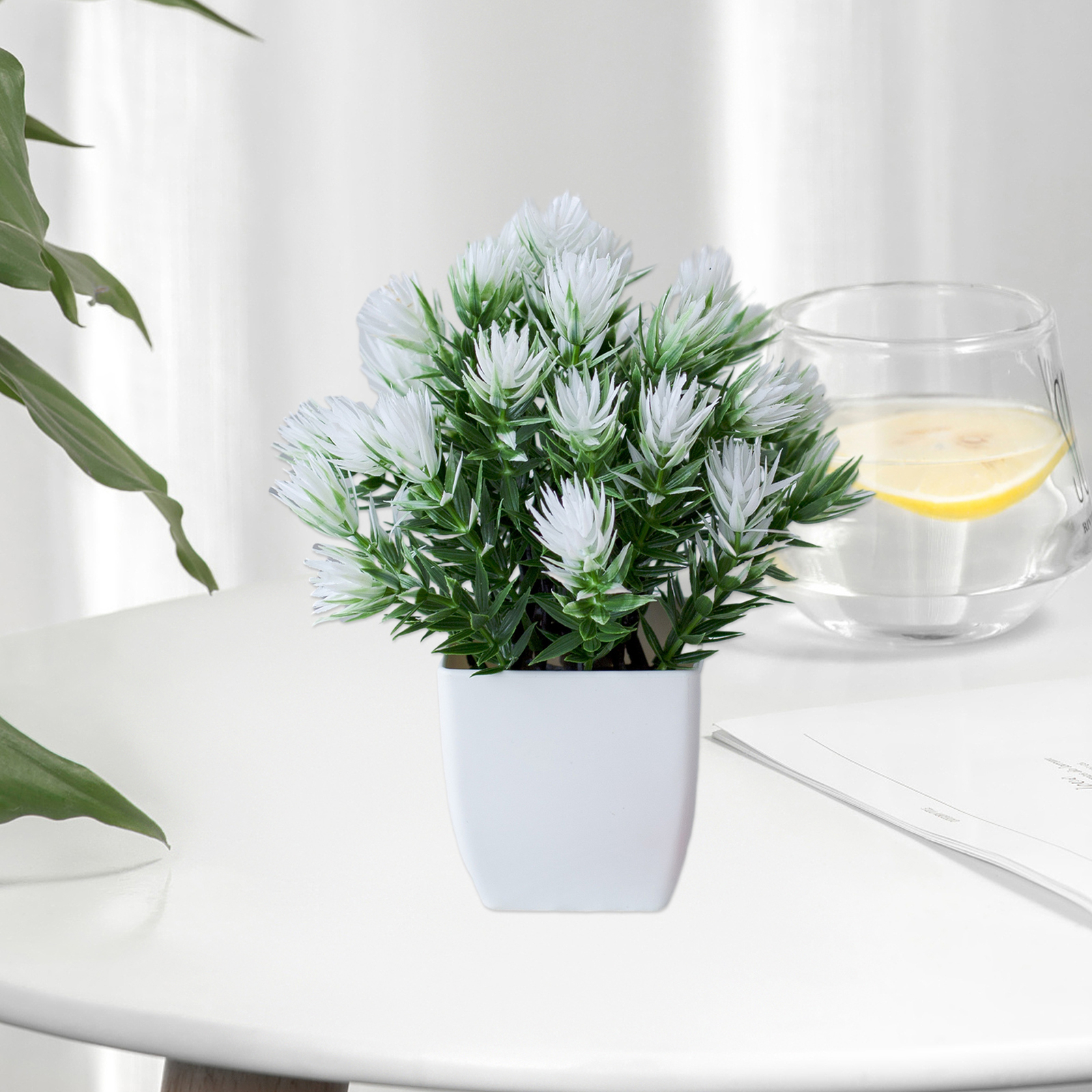 Artificial Green Plant Weather-resistant Decorative Desktop Centerpiece ...