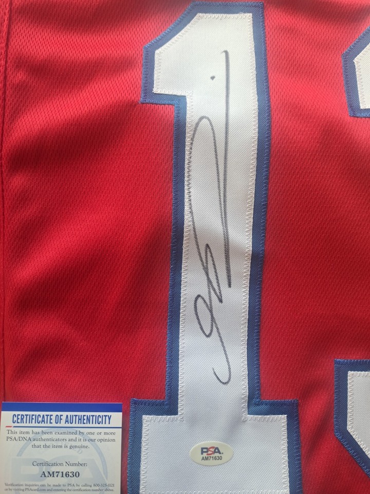 Gabriel Gabe Davis Buffalo Bills Signed Red Jersey PSA Autograph Color ...