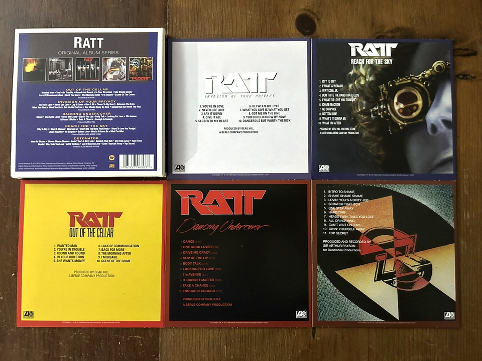 Ratt Original Album Series, 5 CDs, (UK IMPORT) - First 5 Albums ...