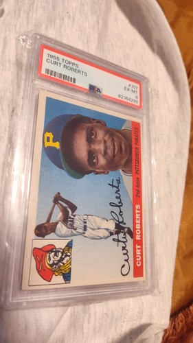 1955 Topps - Curt Roberts #107 Graded PSA 6 Pittsburgh Pirates Baseball ...