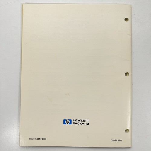 Hewlett Packard 8447D / E / F Amplifier 0.1-1300MHz Operation & Service ...