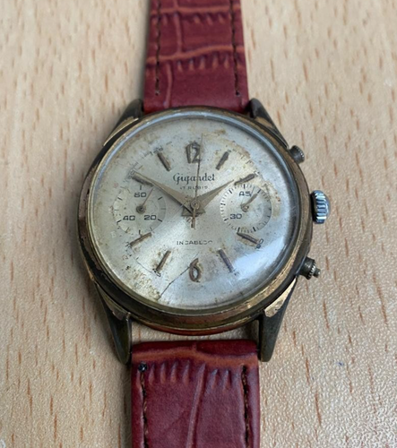 Vintage 1970s Men's Gigandet Landeron 148 17 Jewels Chrono Swiss Made ...