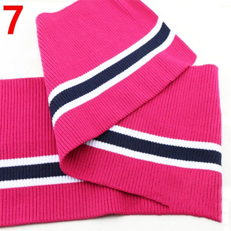 80*15cm Stretch Knit Striped Rib Fabric DIY Waistband Cuff Collar Trims ...