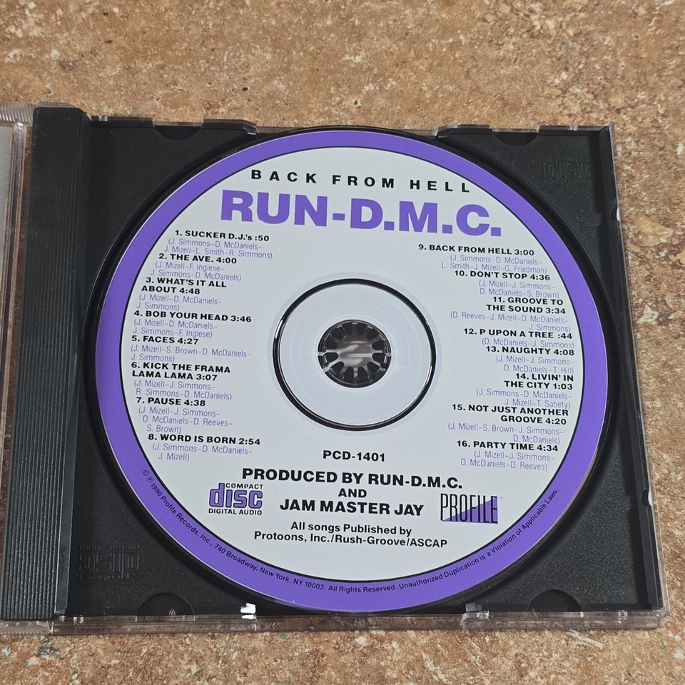 Back from Hell by Run-D.M.C. (CD, Jun-1999, Profile)Good 15151140123| eBay