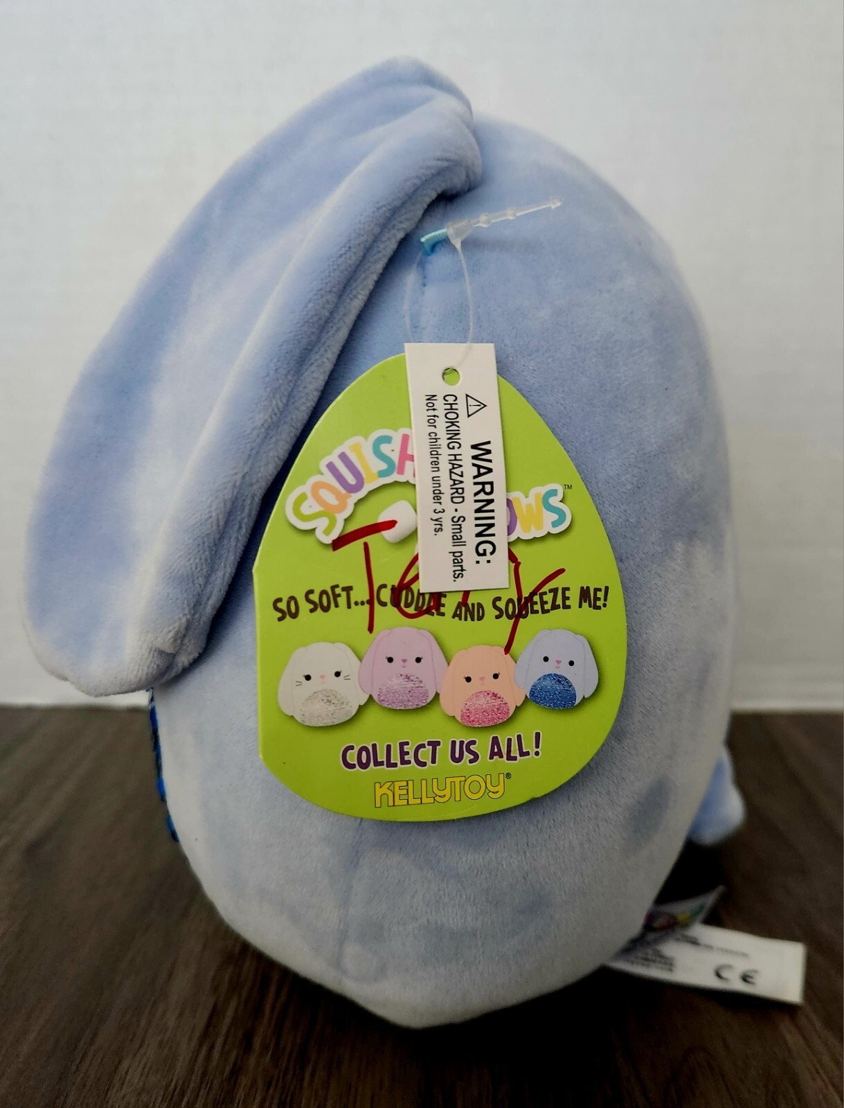 Squishmallow Peter the Rabbit 8" Kellytoy Easter Edition Blue Sequins ...