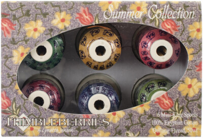 THIMBLEBERRIES - SEWING THREAD - SUMMER COLLECTION - 6 MINI KING SPOOLS ...