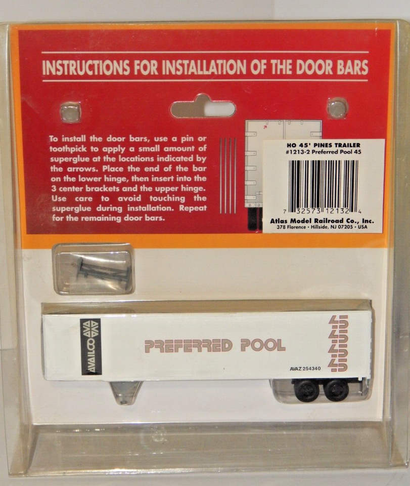 Atlas HO #1213-2 Preferred Pool 45 45' Pines Trailer NEW #254340 RTR | eBay