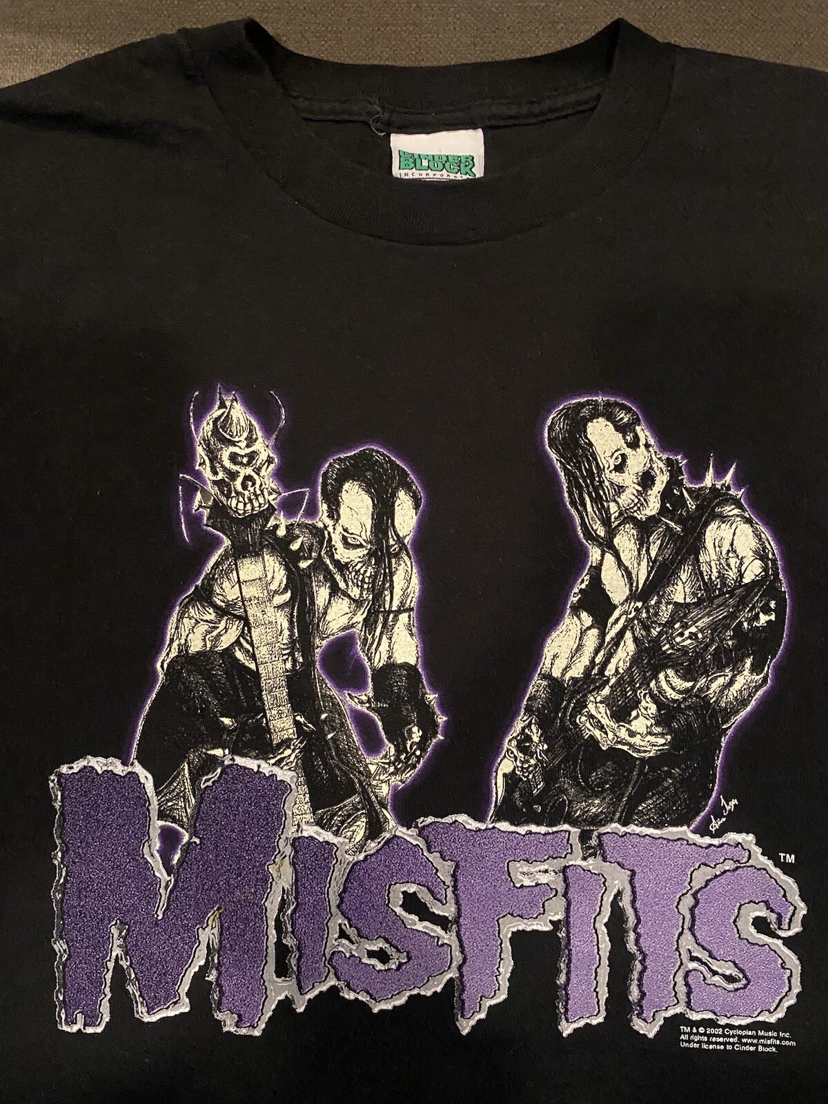 Vtg 2002 MISFITS Cyclops Skeleton Horror Punk Allen J… - Gem