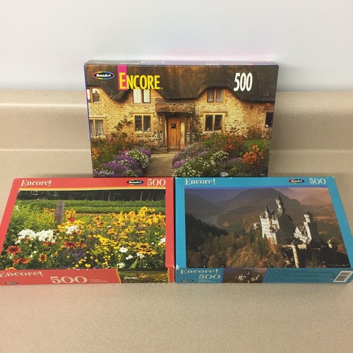 Roseart Encore Lot Of 3 Sealed New 500 Piece Puzzles 10 3/4” X 18 ...