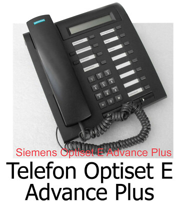 System Phone Siemens Optiset E Advance Plus Black Very Good Condition ...